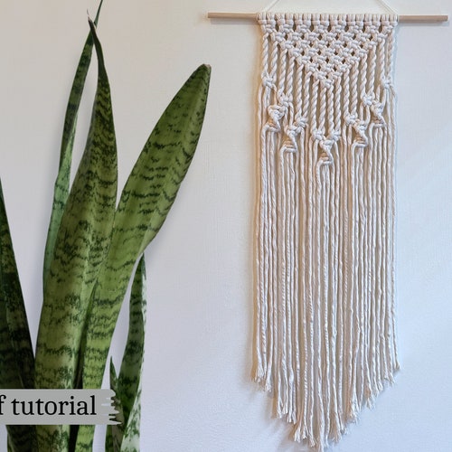 Macrame Pattern Macrame Wall Hanging Tutorial Pdf Tutorial - Etsy
