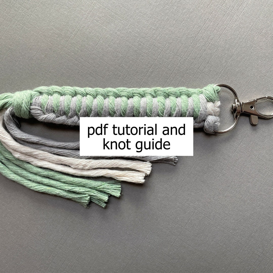 PDF TUTORIAL Diy Macrame Keychain, Macrame Pattern for Beginner, Diy ...