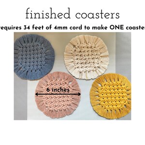 PDF Photo Tutorial: Easy Macrame Coaster, Unique Macrame Coaster ...