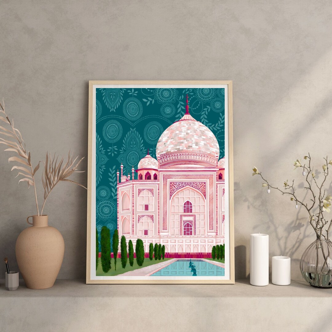Taj Mahal, Taj Mahal Print, Taj Mahal Wall Art, Taj Mahal Poster ...