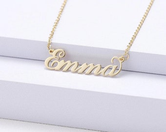 Platinum Name Necklace - Etsy