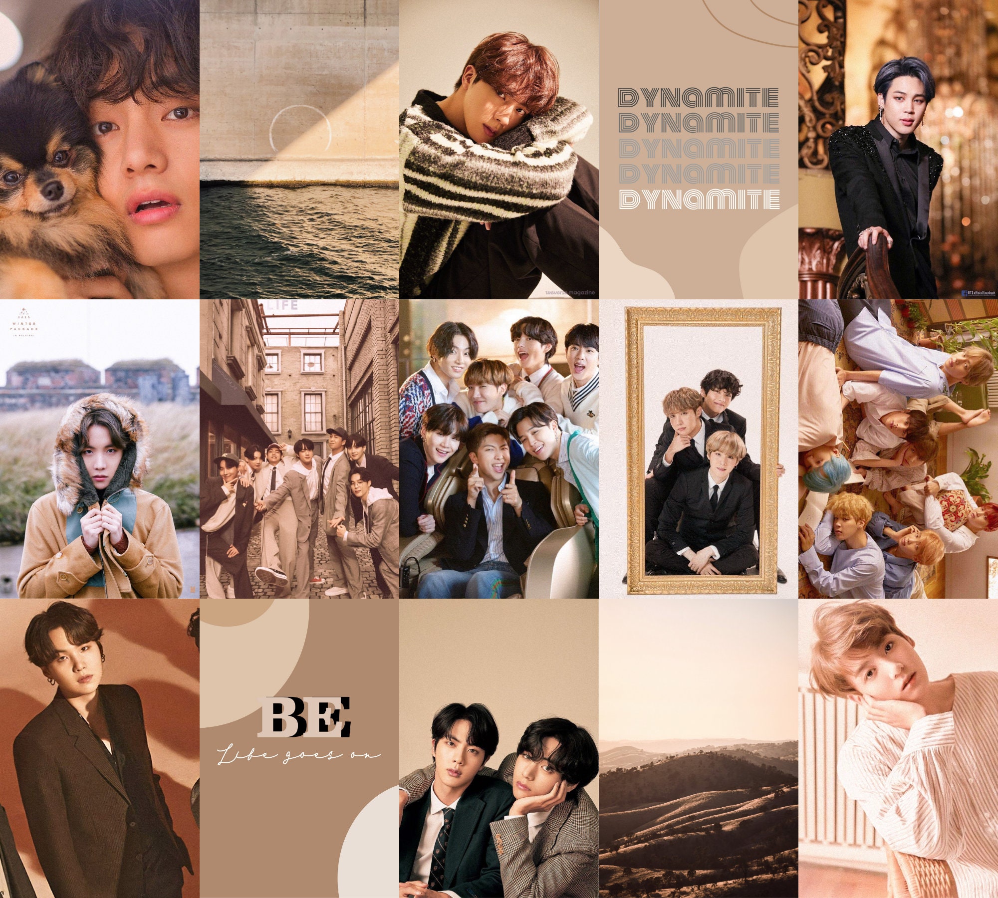 Wall Collage Kit Digital BTS / Bangtan Boys KPOP Wall Art / | Etsy