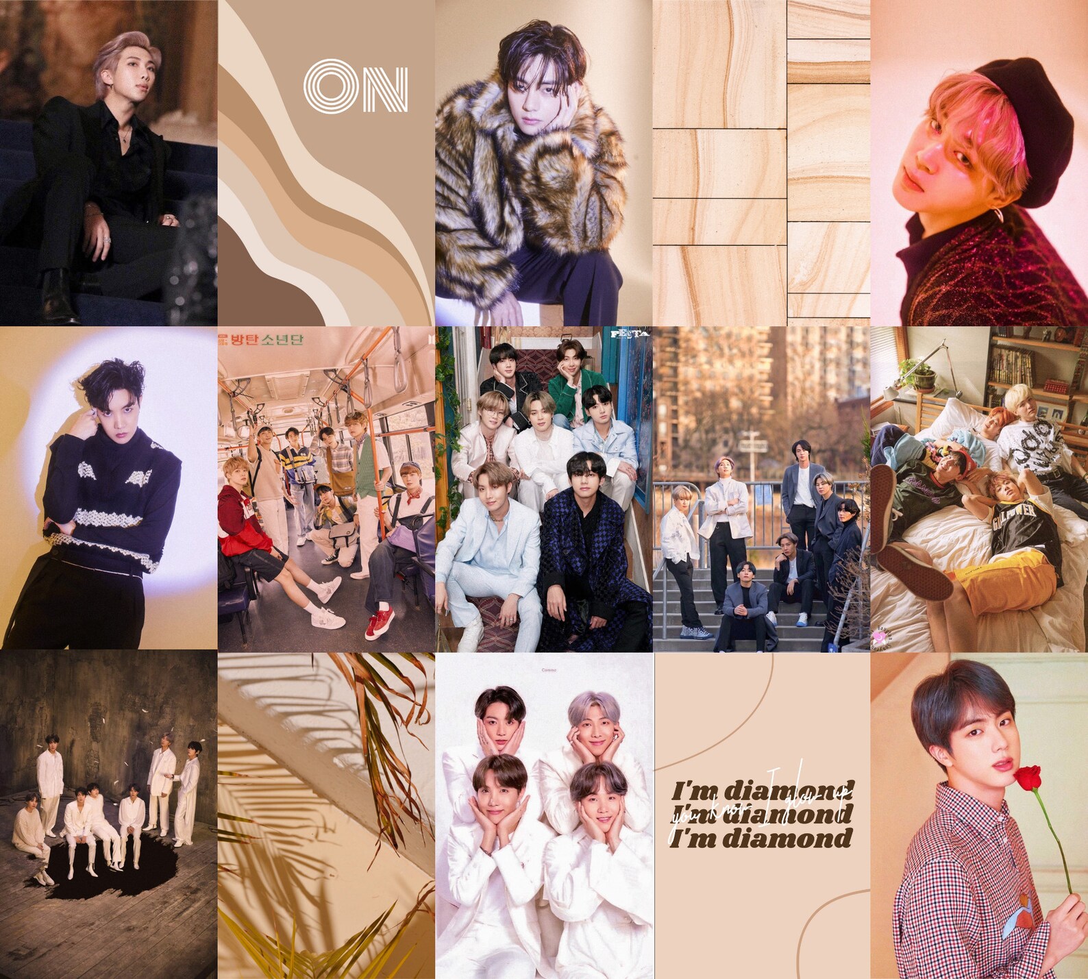 Wall Collage Kit Digital BTS / Bangtan Boys KPOP Wall Art / | Etsy
