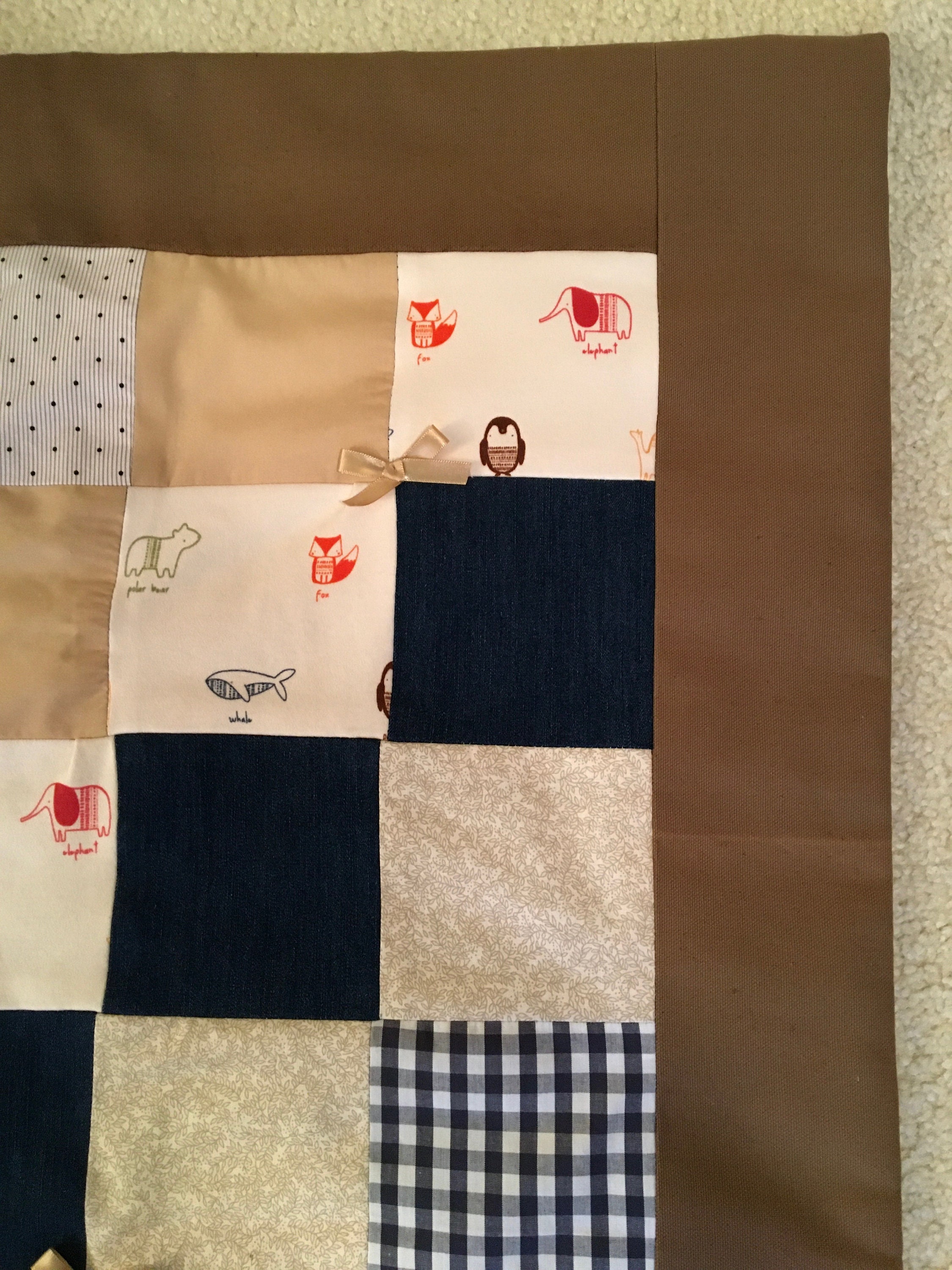 Navy N Neutral Quilt-neutral Colors, Unisex, Beige, Taupe, Navy - Etsy