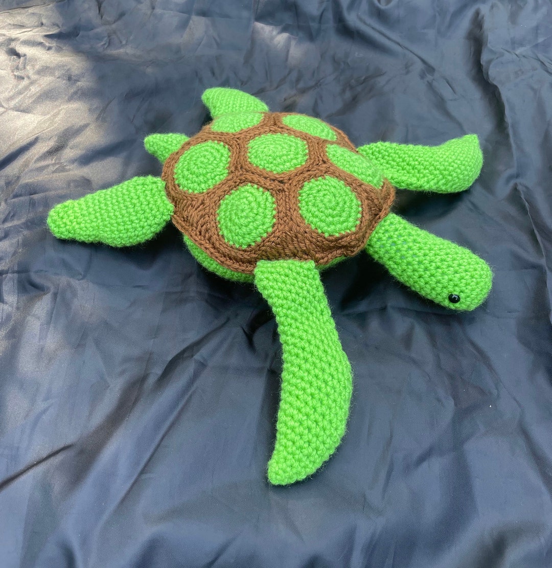 Crochet Turtle Plushie, Crochet Ocean Animals, Crochet Ocean Turtle ...