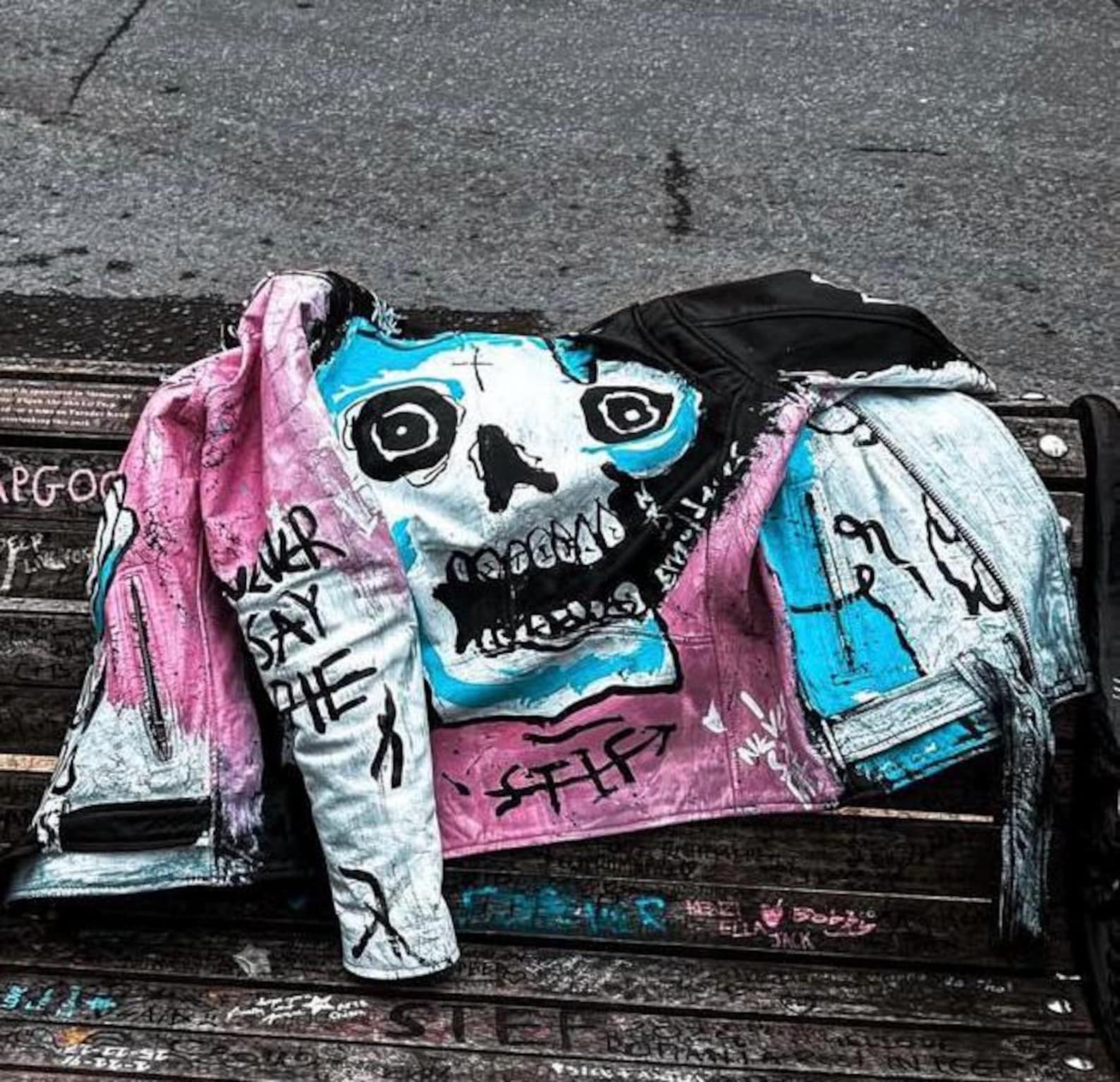 Lil Peep Never Say Die Real Leather Jacket Highest Quality for a Good ...