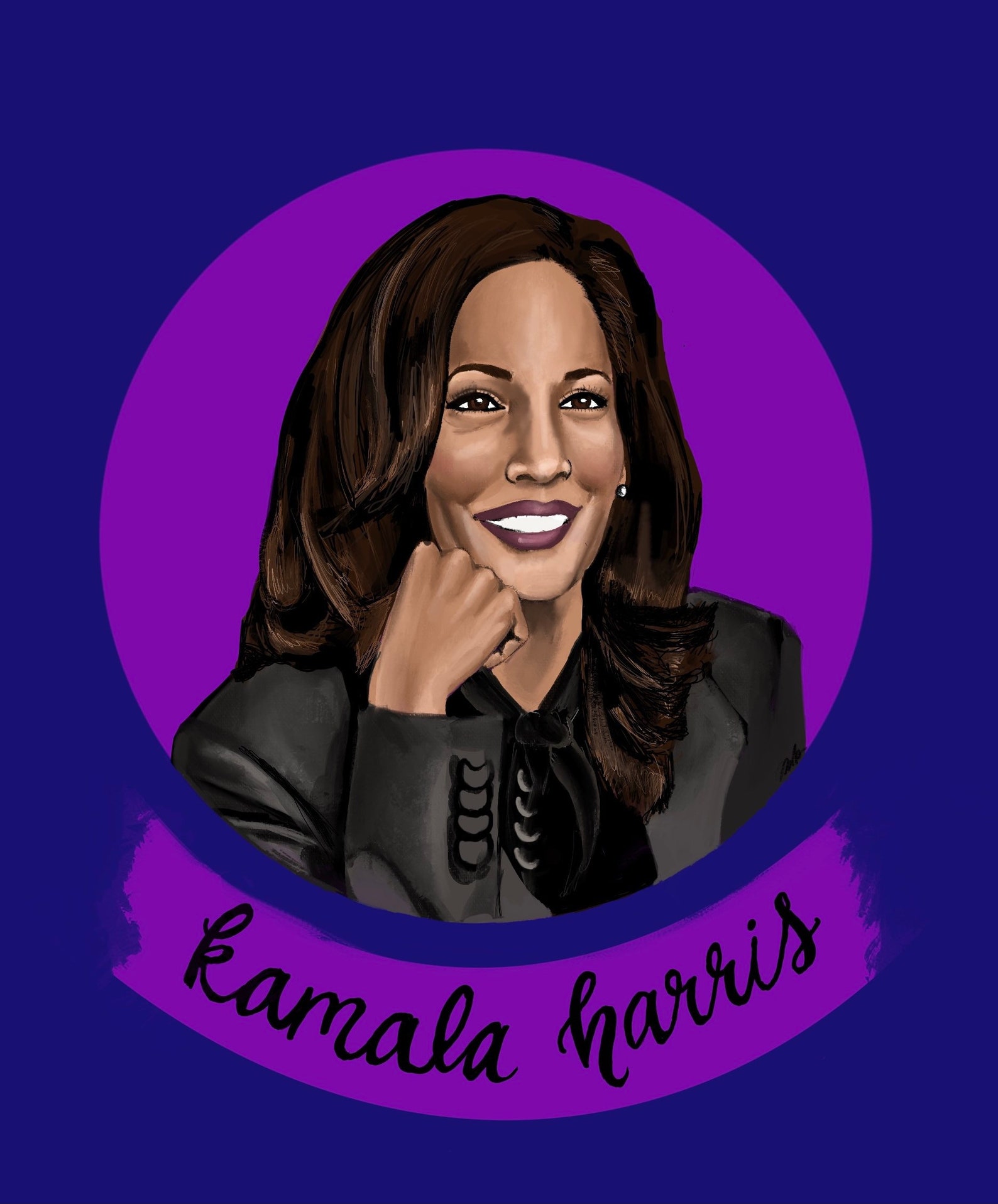 Kamala Harris Illustrated Art Print - Etsy