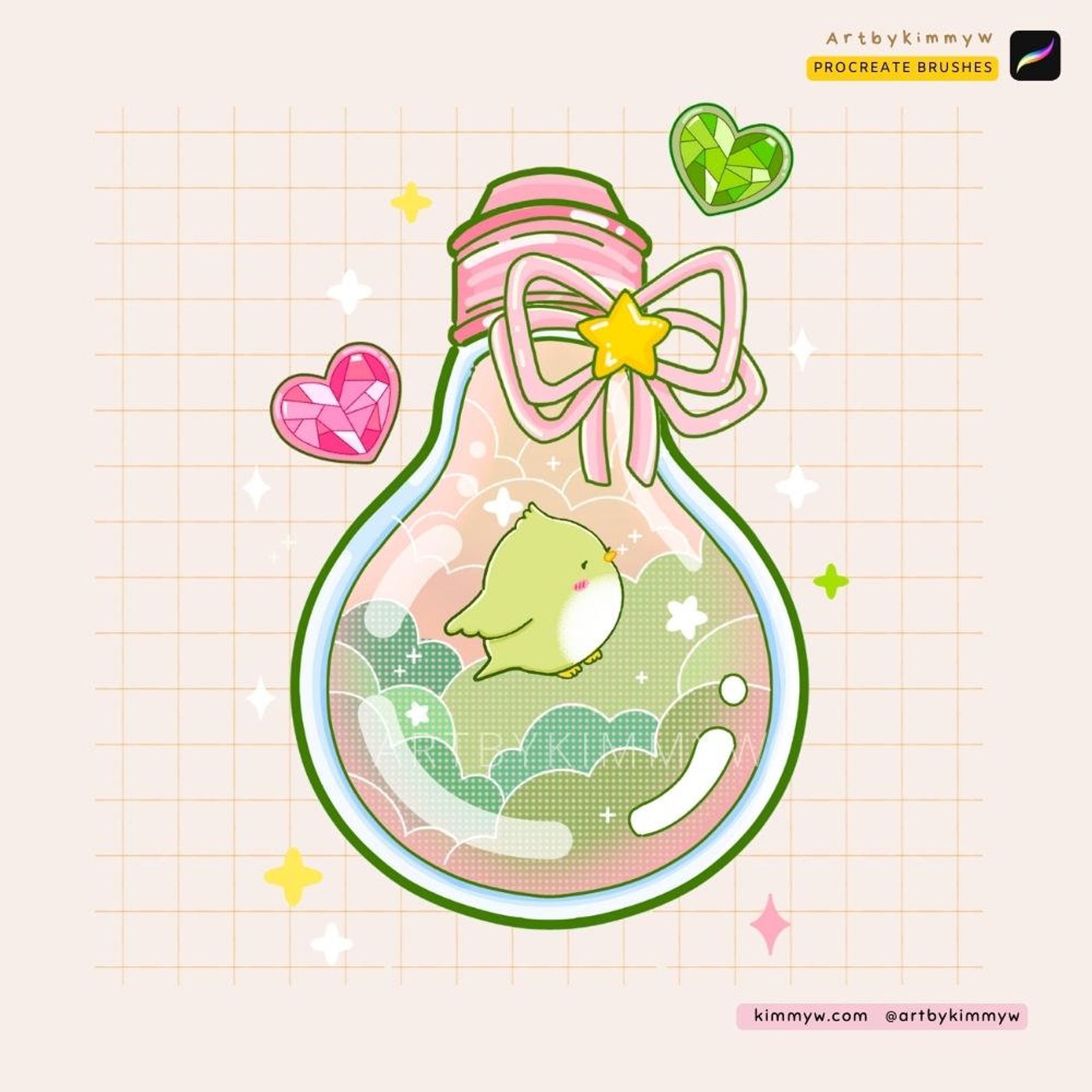 Procreate Kawaii Dreamland Brushes Cute Illustration Stamp - Etsy