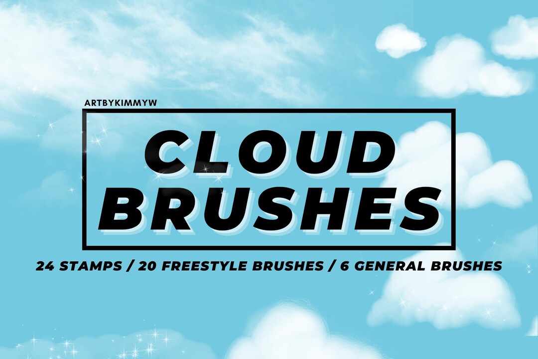 Procreate Cloud Brushes • 50 High Resolution • Background Drawing ...