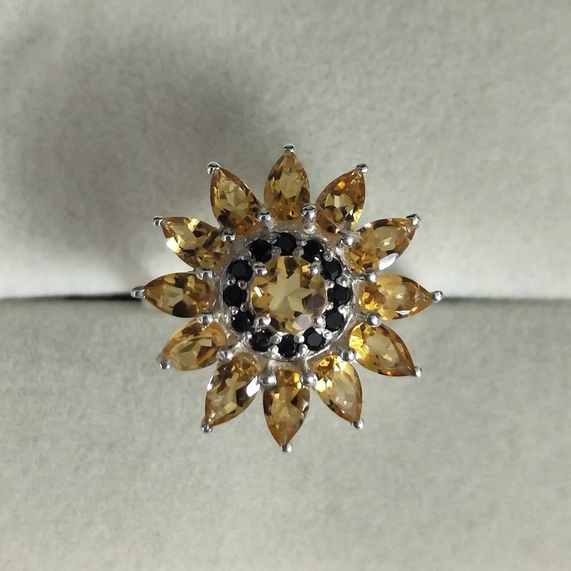 Sunflower Ring - Etsy