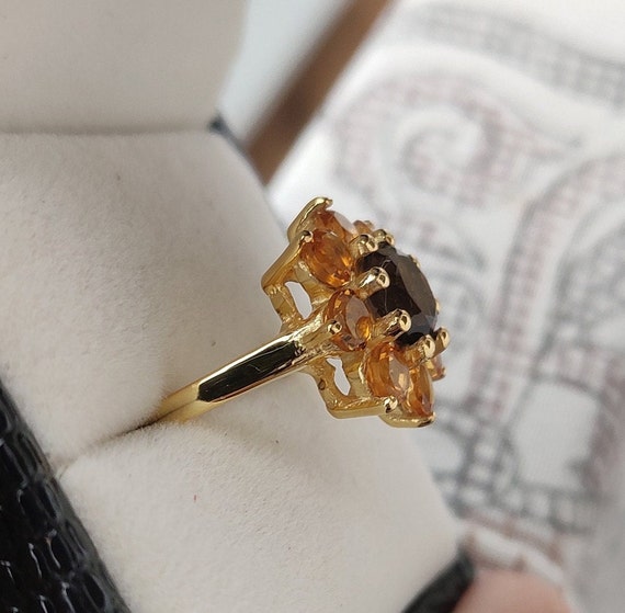 Sunflower birthstone ring store