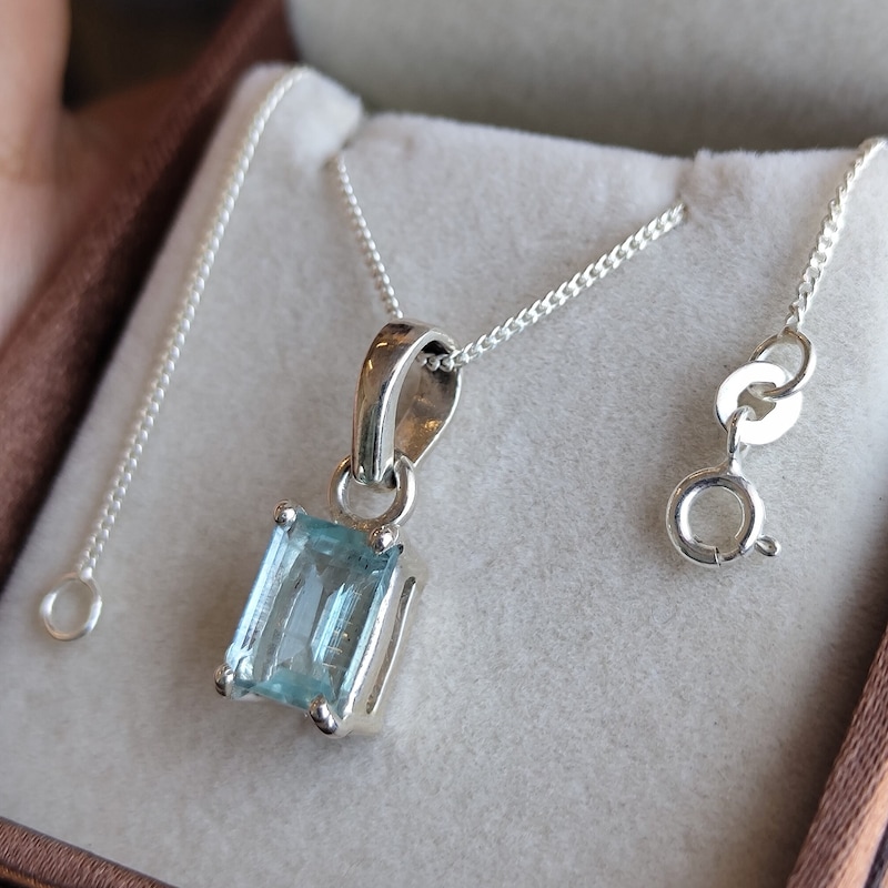Aquamarine Pendant - Etsy