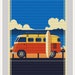 Art Deco VW Van Vintage Poster Pattern Retro Volkswagen Bus - Etsy