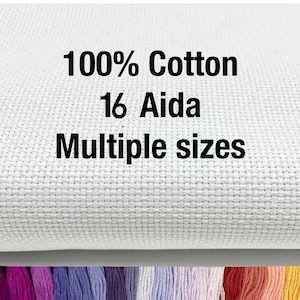 Premium 16 Count Aida Cloth Elevate Your Stitching With Multiple Sizes ...