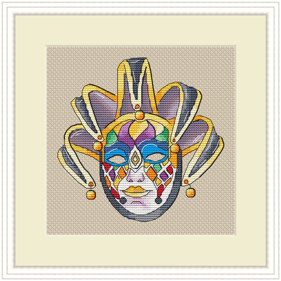 Venetian Mask Cross Stitch Pattern Carnival Mask Xstitch - Etsy