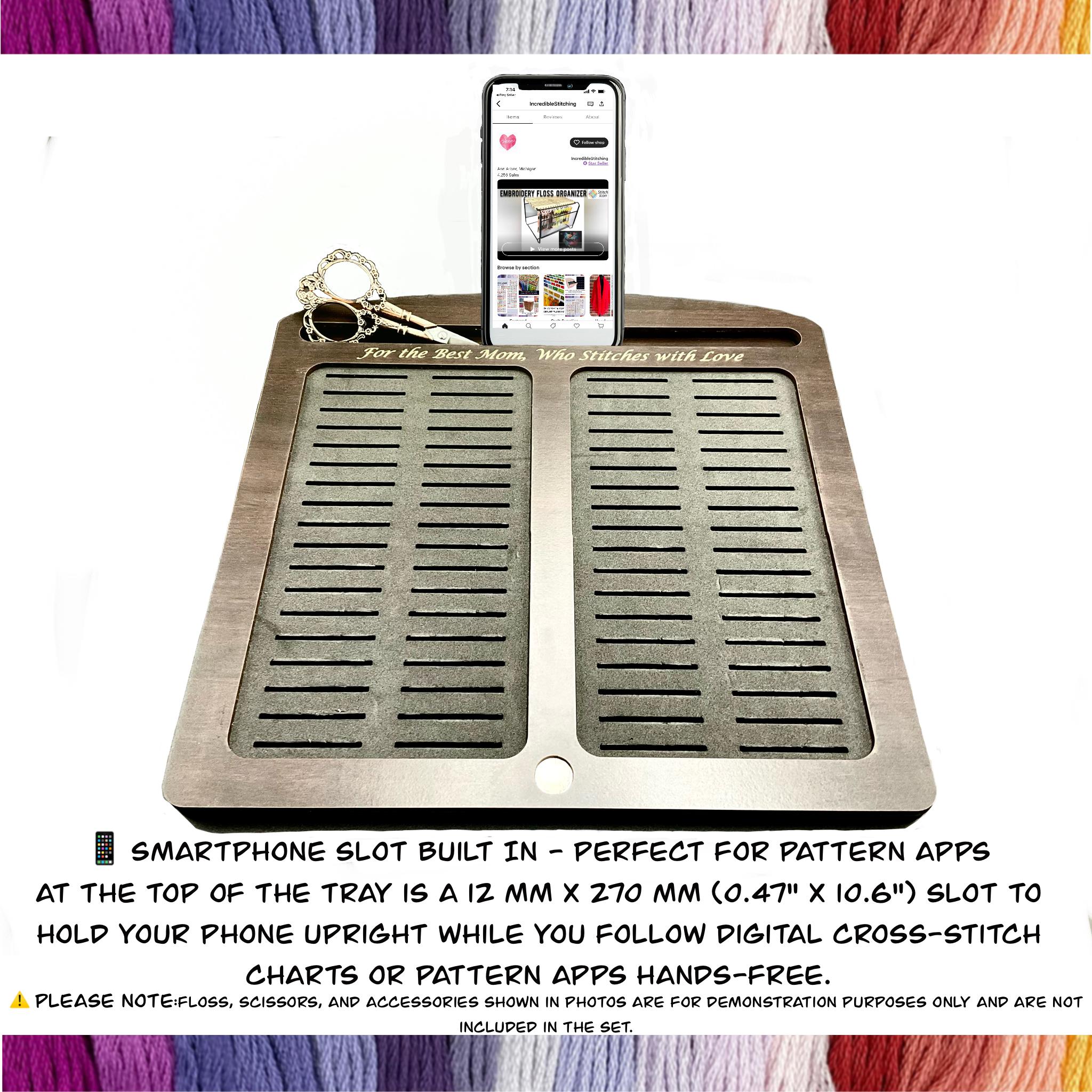 Personalized Cross Stitch Tray With 72 Acrylic or 80 Plastic Bobbins ...