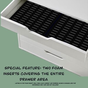Wide IKEA Alex 26” Drawer Foam Insert for Floss Bobbins-cross Stitch ...