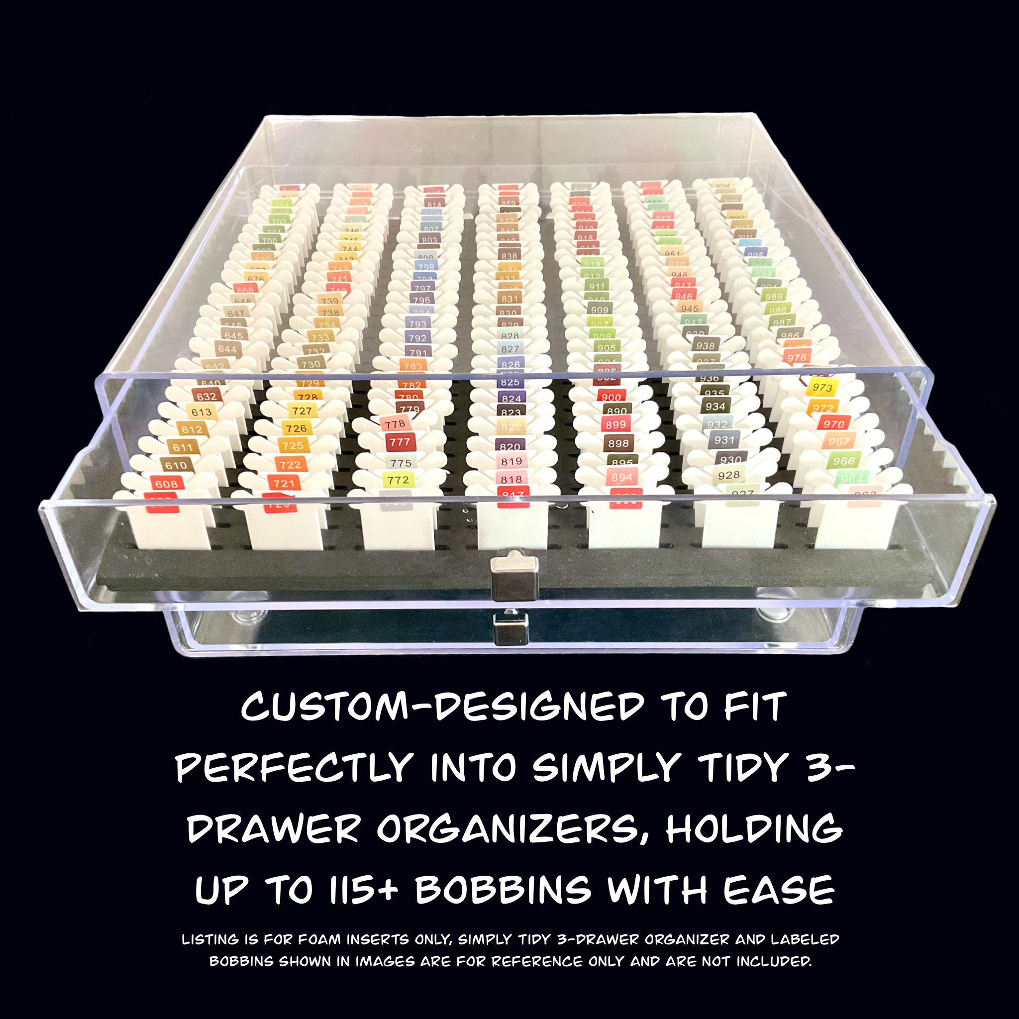 Bobbin Foam Insert for Simply Tidy 3-drawer Organizer-perfect Floss ...