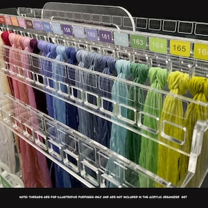 Clear Acrylic Floss Organizer Box: Embroidery Floss Storage Box, Thread ...