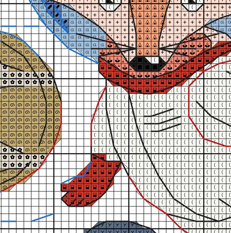 Fox in Space Cross Stitch Pattern Animal in Space Stars - Etsy