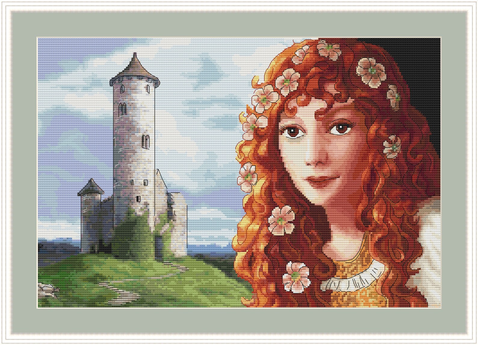 Princess in the Tower Pattern, Rapunzel Tangled Fairy Story Xstitch ...