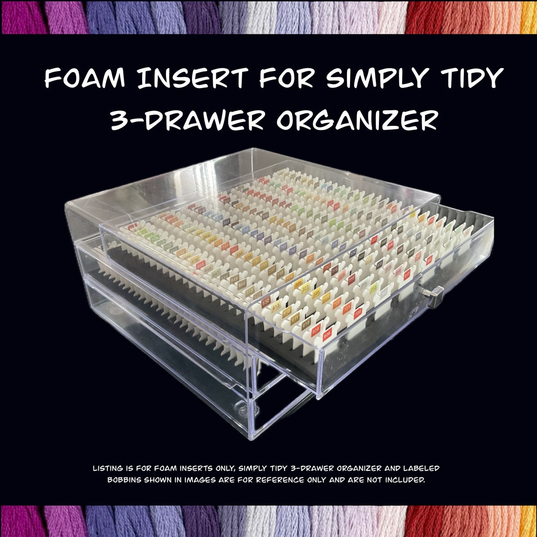 Bobbin Foam Insert for Simply Tidy 3-drawer Organizer-perfect Floss ...