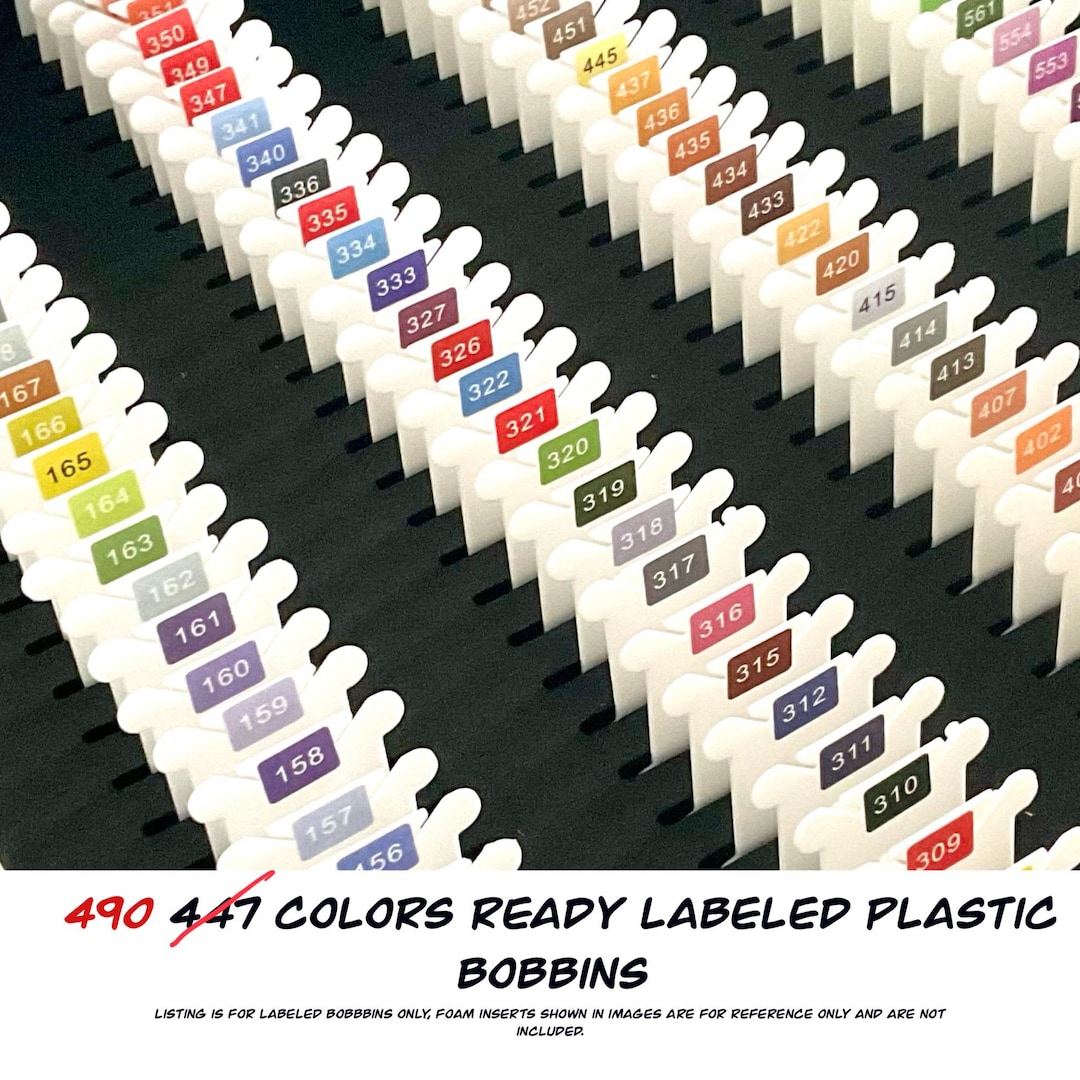 490 DMC Plastic Bobbins-490 Colors Ready Labeled Bobbins (NO Floss ...