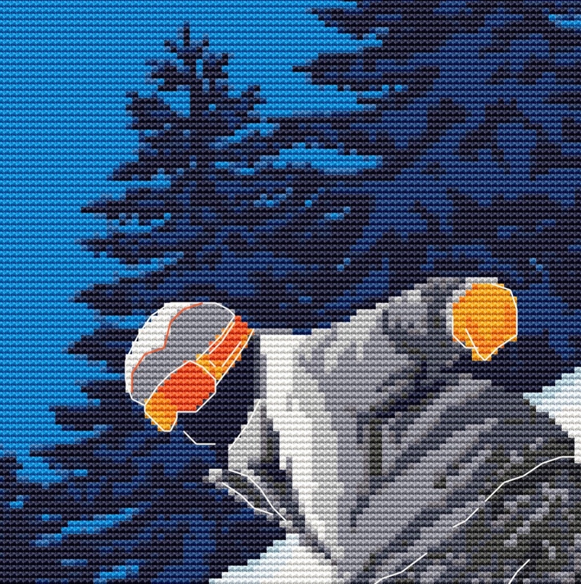 Snowboarding Cross Stitch Pattern, Gift for Snowboarder, Winter Sport ...