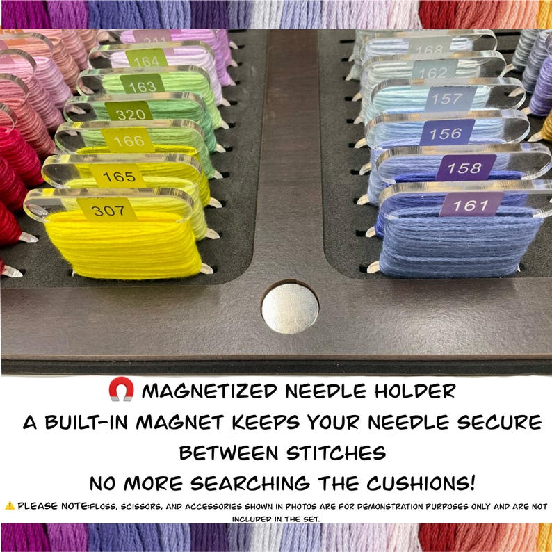 Personalized Cross Stitch Tray With 72 Acrylic or 80 Plastic Bobbins ...