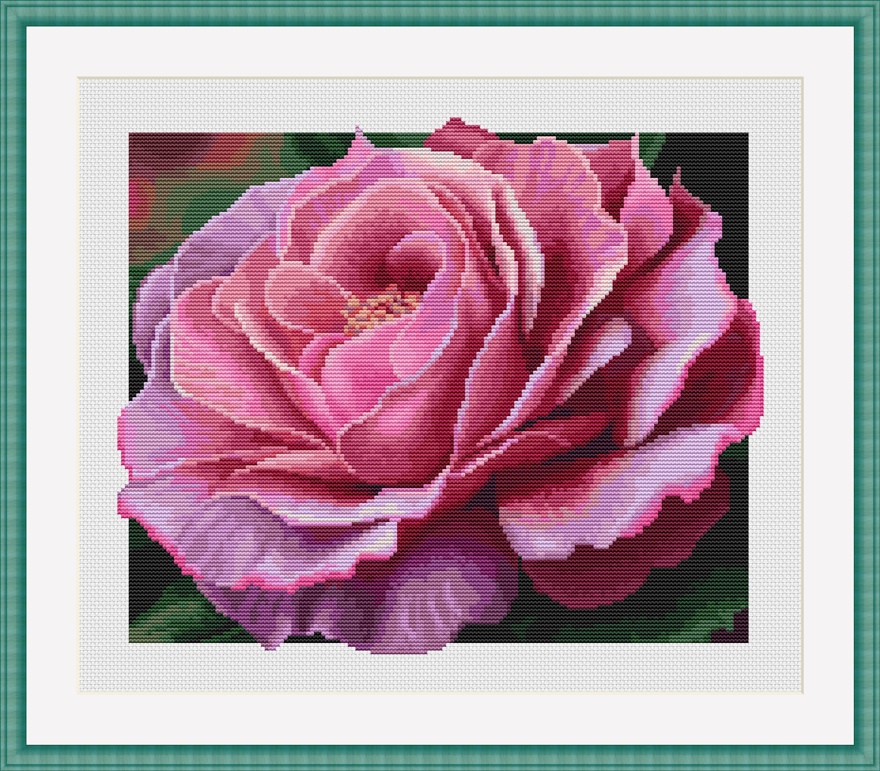 Capture Romance of Single Rose: Beautiful Pink Rose Cross - Etsy