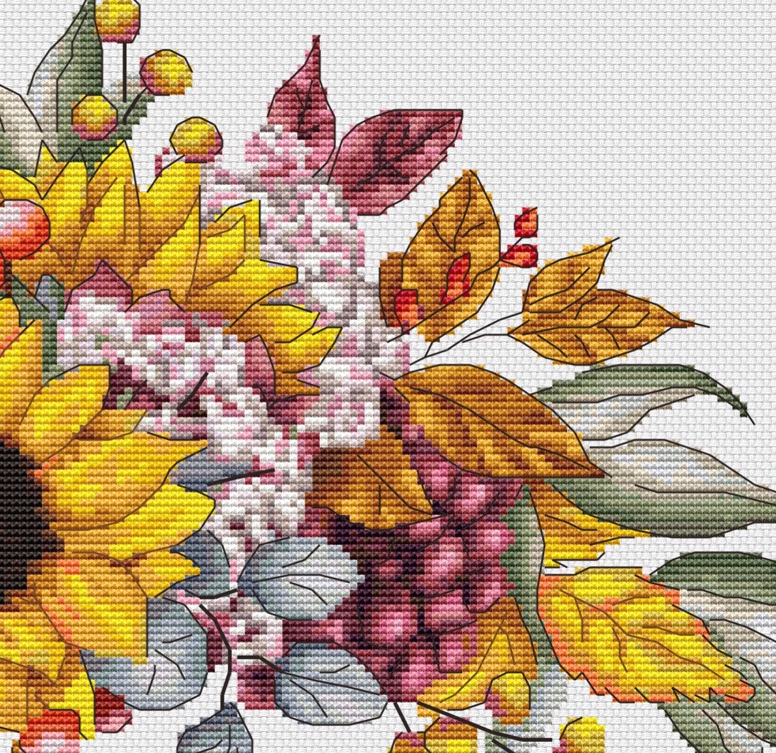 Colors of Autumn Cross Stitch Pattern Best Colorful Autumn - Etsy