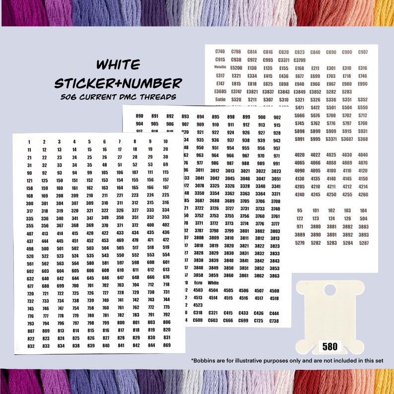 Ultimate DMC Floss Labels Collection. DMC Cotton Floss Waterproof ...