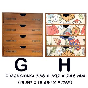 Wooden DMC Floss Organizer Gift for Stitchers:4-drawer Embroidery ...