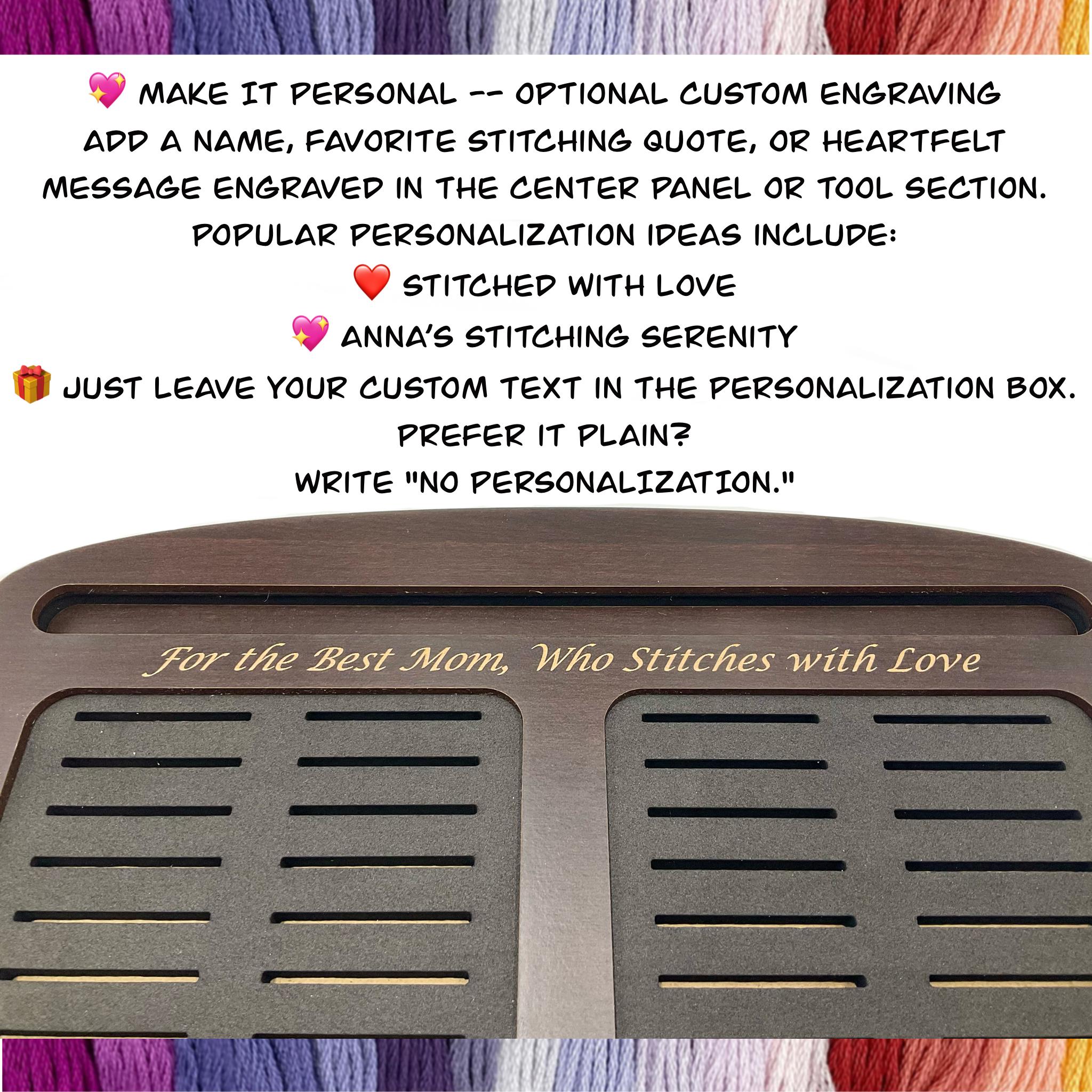 Personalized Cross Stitch Tray With 72 Acrylic or 80 Plastic Bobbins ...