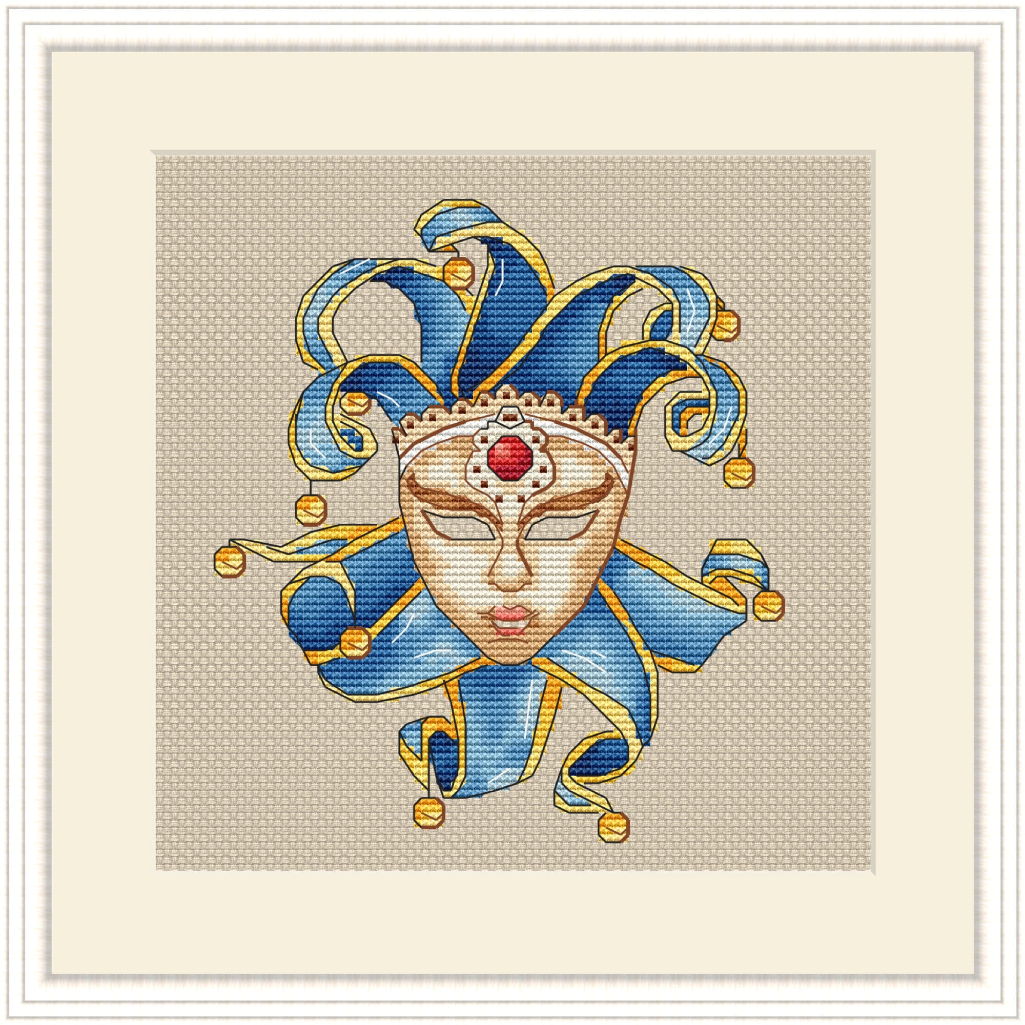 Venetian Mask Cross Stitch Pattern Carnival Mask Xstitch - Etsy