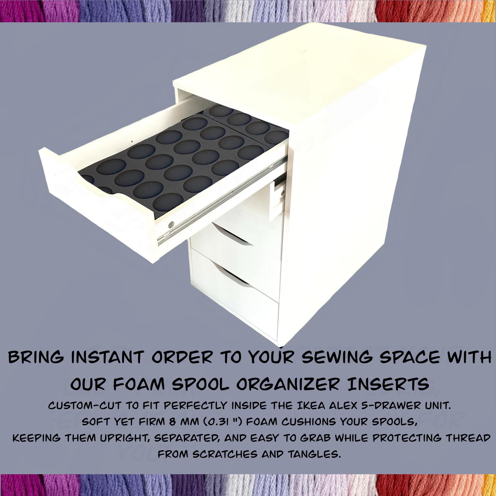 Foam Spool Organizer Inserts for IKEA Alex 5-drawer – Thread Storage ...