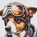 Dog Aviator Cross Stitch Design Pattern-embark on a Creative Adventure ...