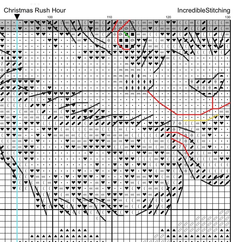 Cute Snowman Running Bunny Cross Stitch Pattern,christmas Rush Hour ...