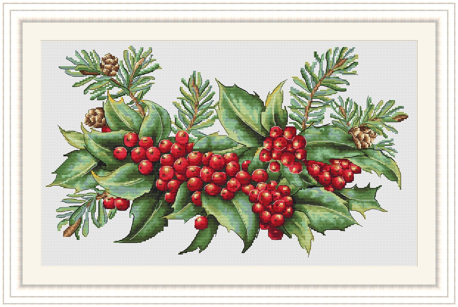 Christmas Winterberry Cross Stitch Pattern Christmas - Etsy