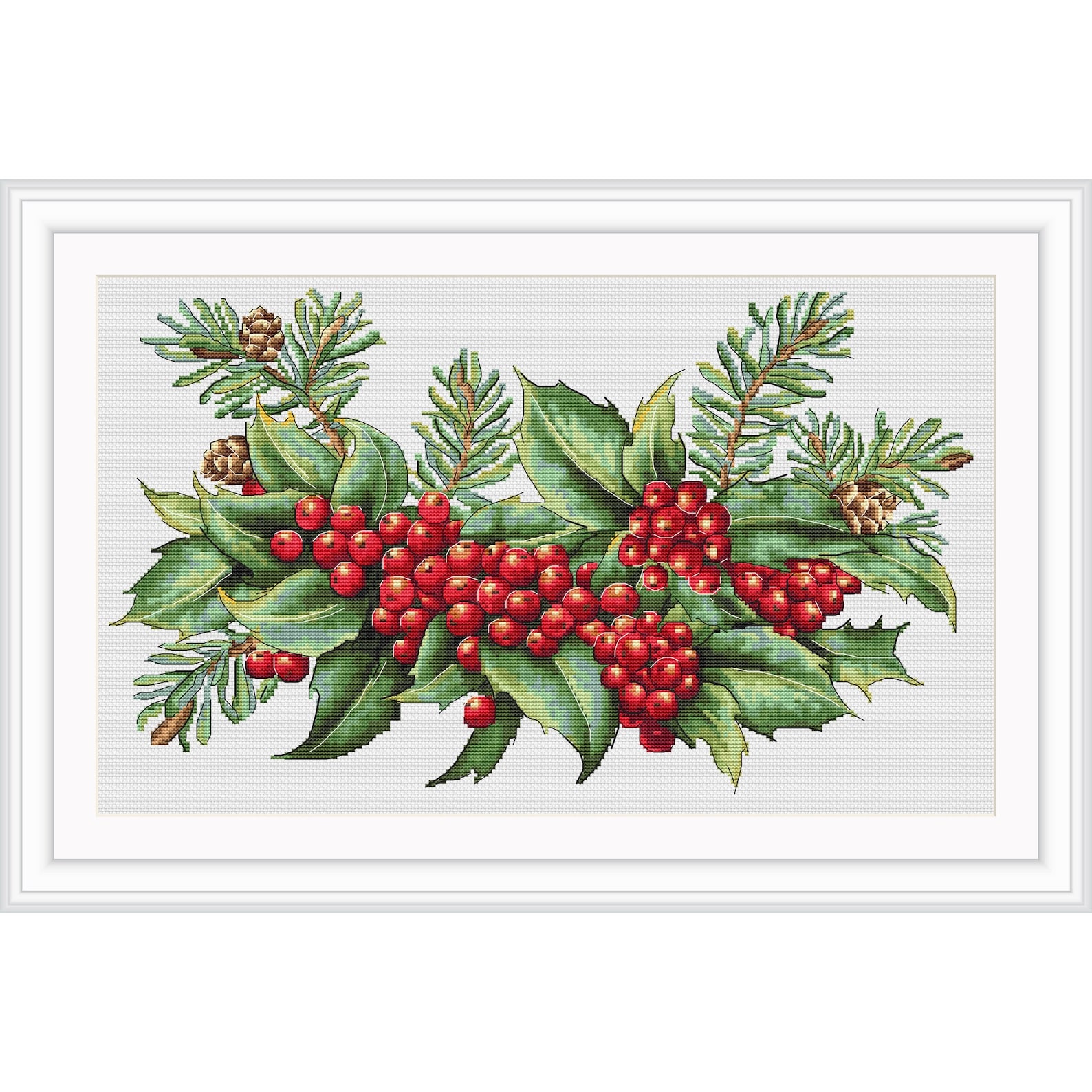 Christmas Winterberry Cross Stitch Pattern Christmas - Etsy