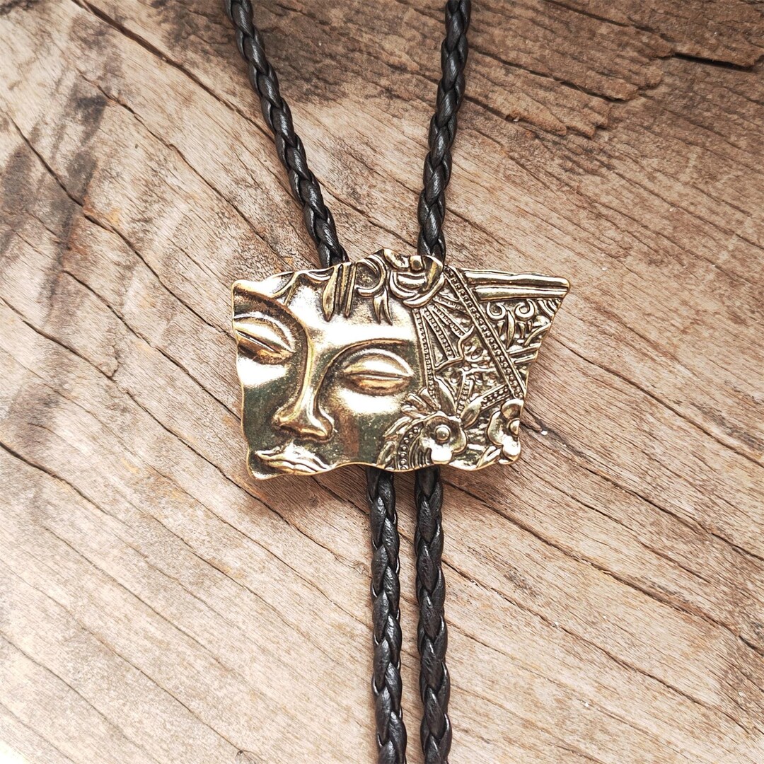 Apollo Sun God Bolo Tie: Copper Faux Leather Western Necktie - Etsy