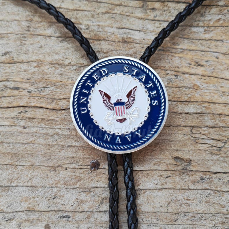 US Navy Bolo Tie: Silver-plated Western Cowboy Necktie - Etsy