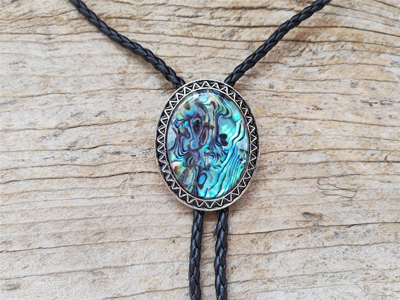 Giant Natural Abalone Shell Bola Bolo Tie Wedding Necklace - Etsy