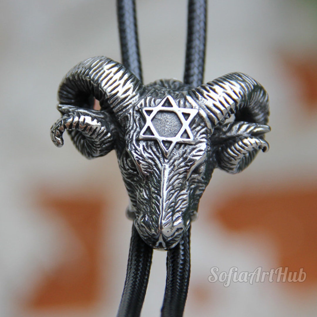 Hexagram Goat Head Bola Bolo Tie Wedding Necklace Western - Etsy