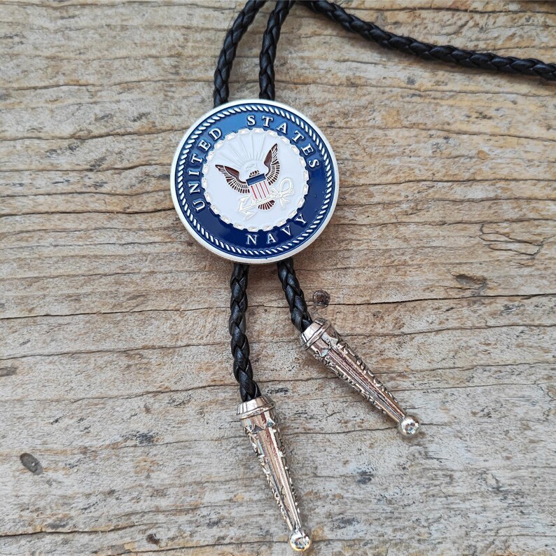 US Navy Bolo Tie: Silver-plated Western Cowboy Necktie - Etsy