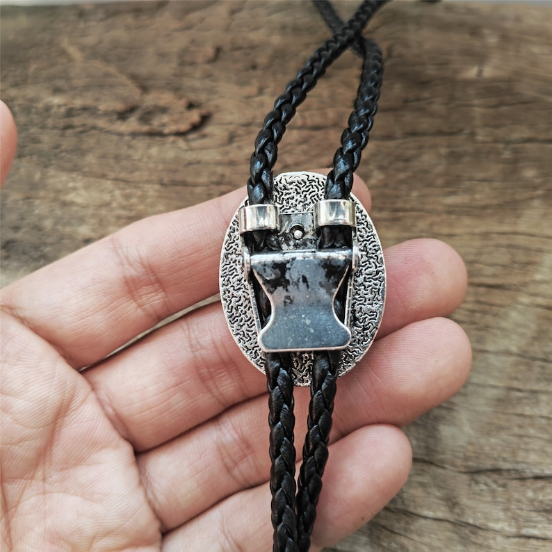 Black Agate Bolo Tie: Golden Western Cowboy Necktie - Etsy