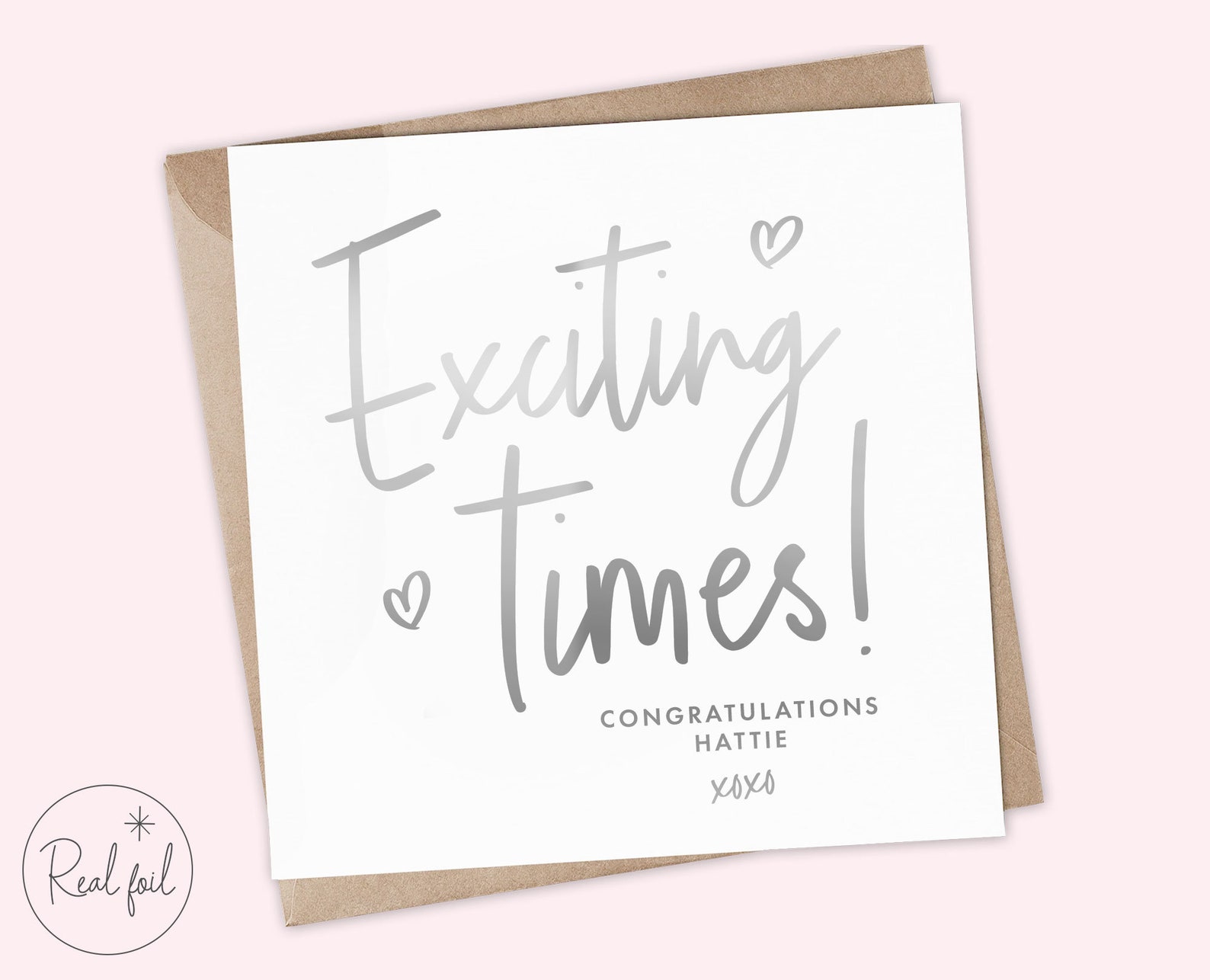 Personalised Congratulations Card, Exciting Times Card, Good Luck Card ...