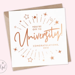 Off to University Card, Personalised Congratulations You're Going to ...