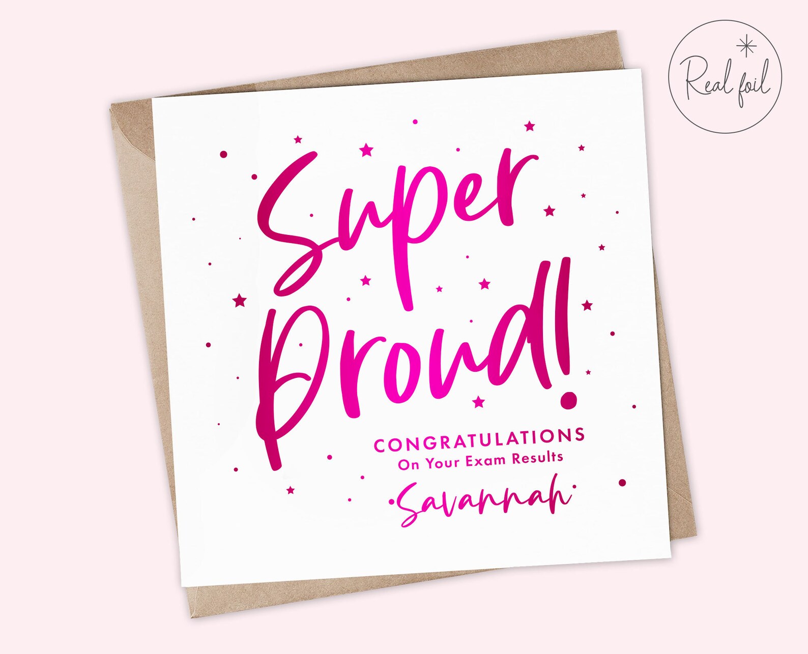 So Proud Exams Card, Exam Congratulations Card, Personalised Exam ...