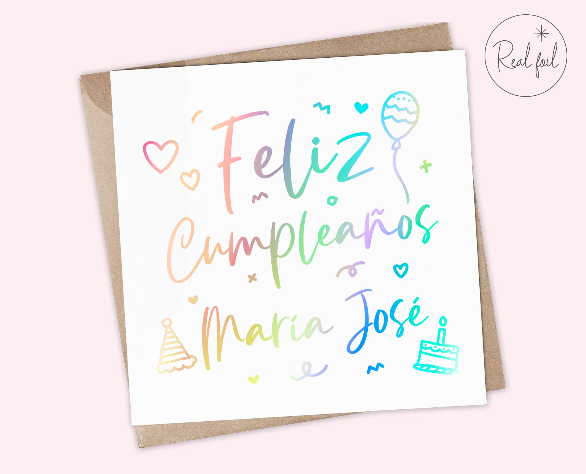 Feliz Cumpleaños, Spanish Happy Birthday Card, Personalised Happy ...